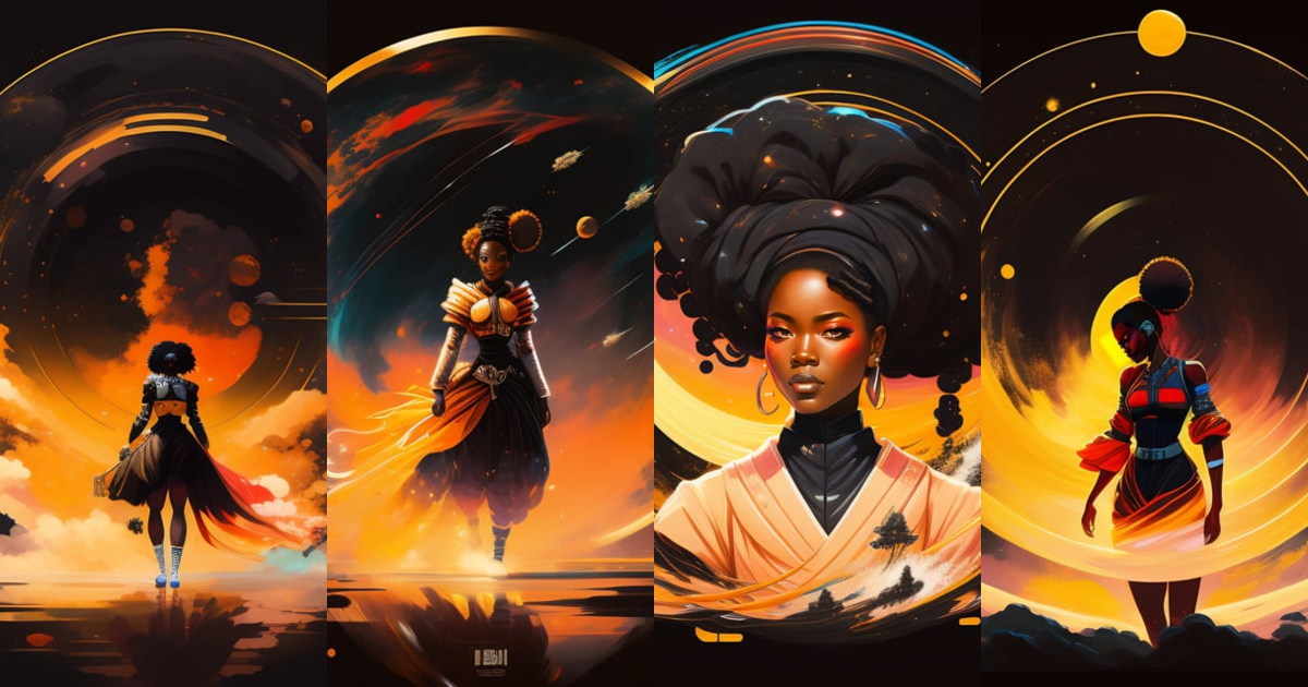 Lexica - Portrait of a black ebony african geisha harriet tubman ...