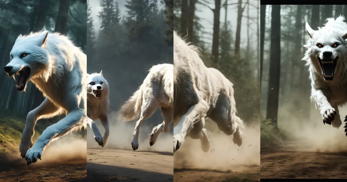 Lexica - Terrifying White SKINWALKERS Running In Ultra Realistic Style