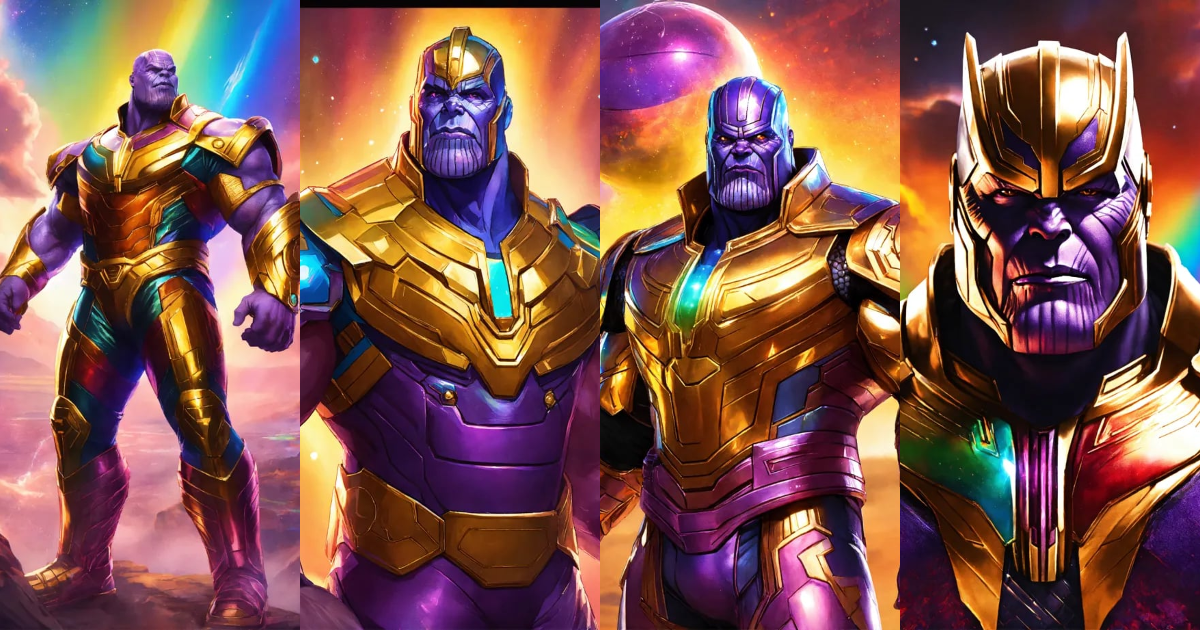 Lexica - Thanos chrome god rainbow