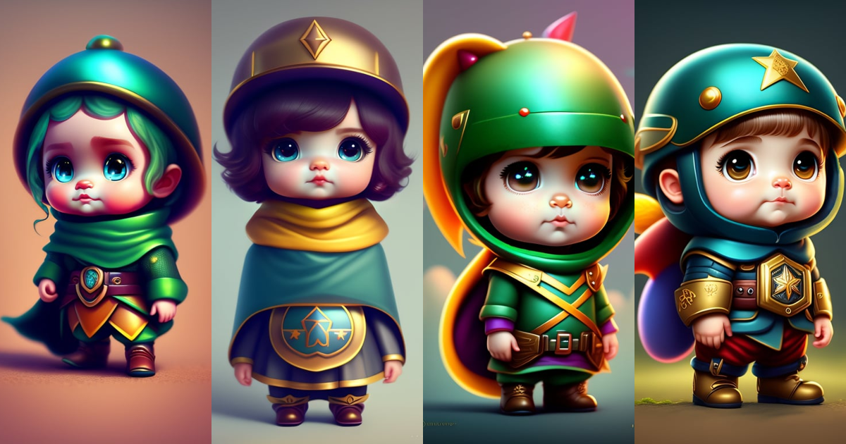 Lexica - Cute and adorable cartoon baby ranger, fantasy, dreamlike ...