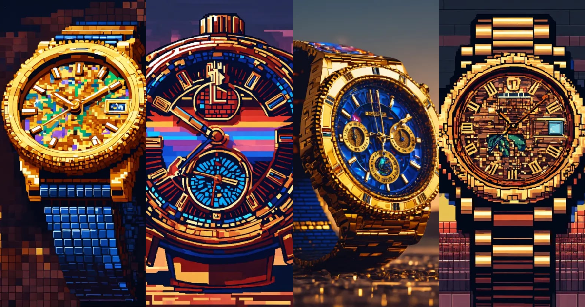 Lexica - Pixel art of an expensive watch