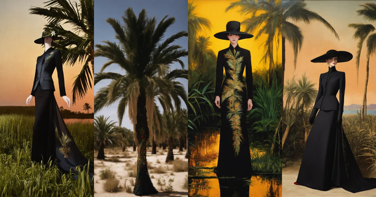 Lexica - Mugler garith pugh realistic palm tree marshes vogue basra ...