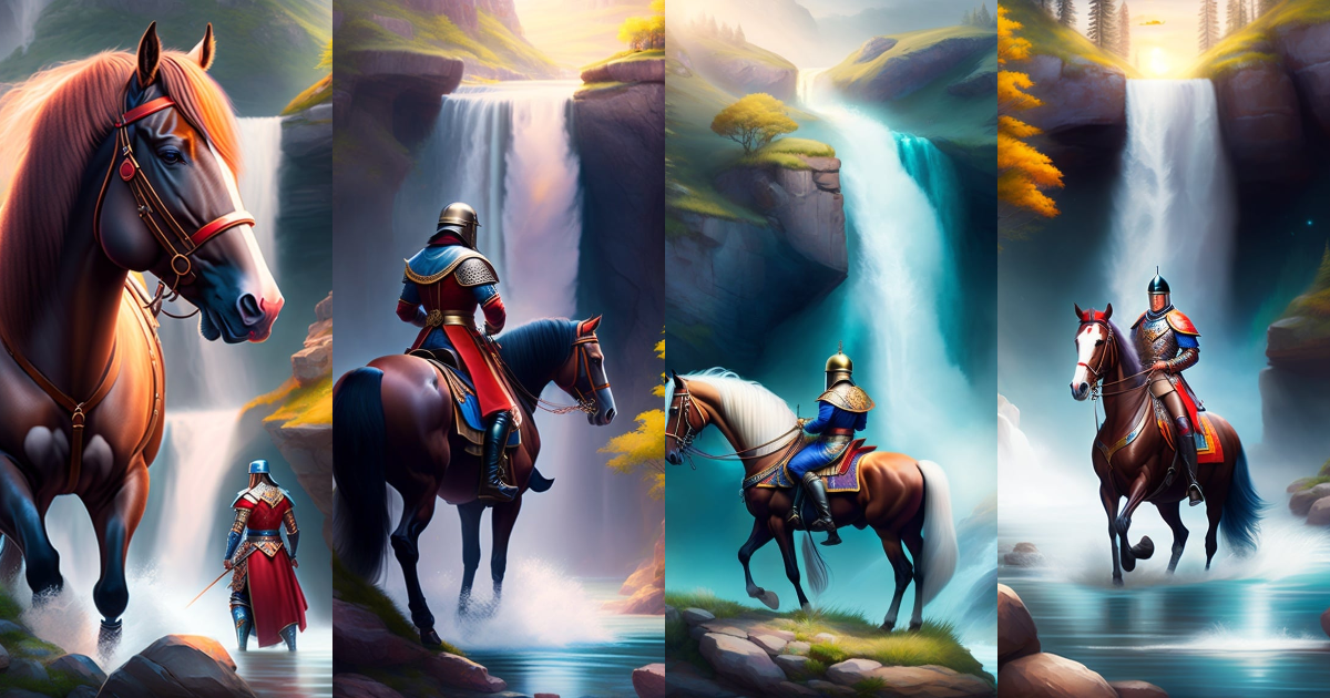 Lexica - The thundering sound of water echoes around a gallant knight ...