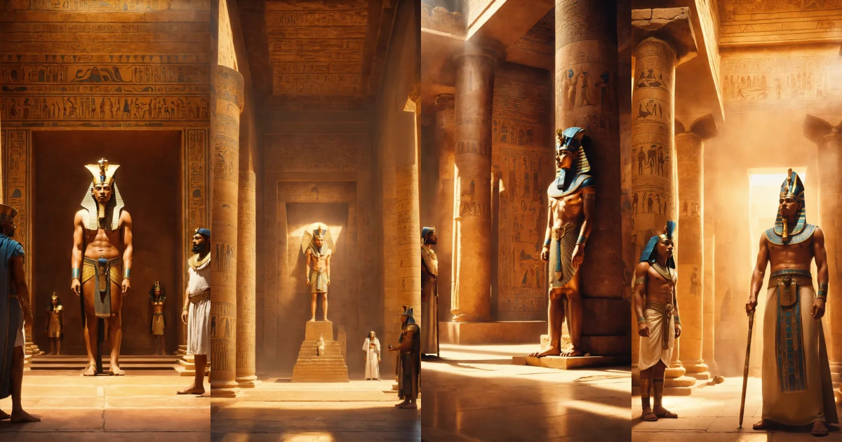 Lexica - An epic fantasy scene in ancient Egypt featuring the old ...