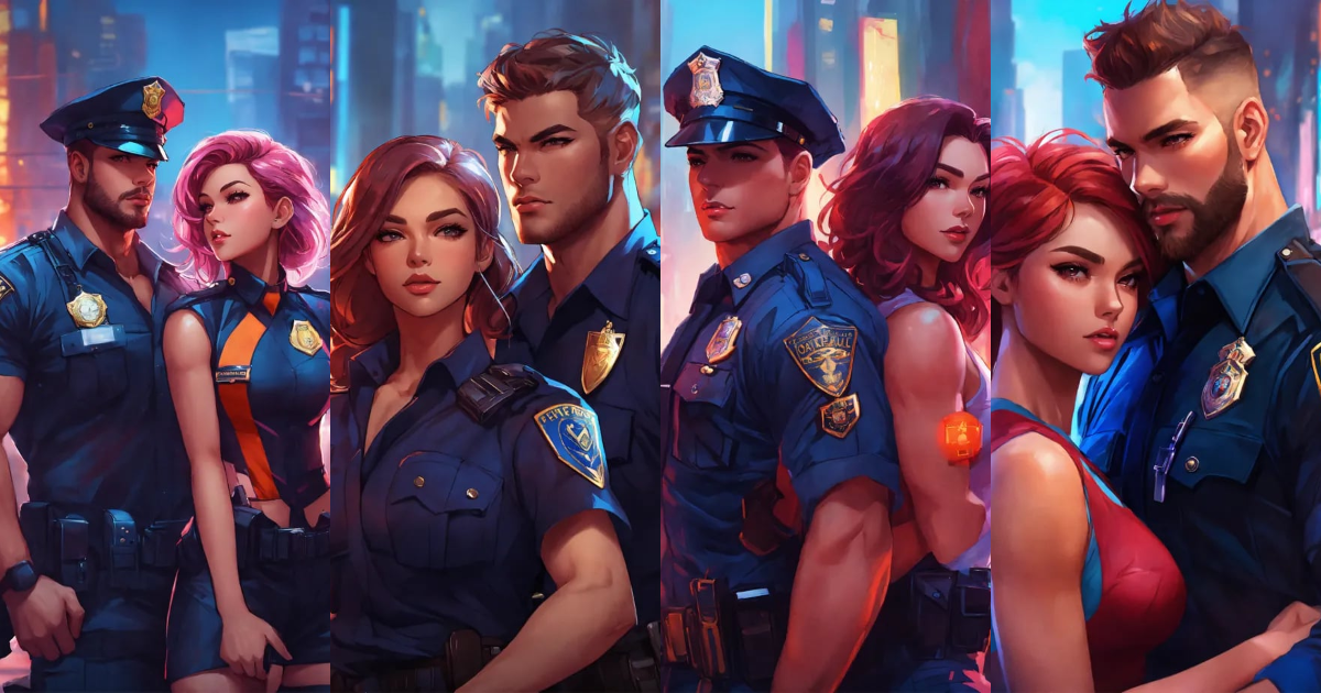 Lexica - Illustration of a city, vibrant colors, fair skin, couple ...