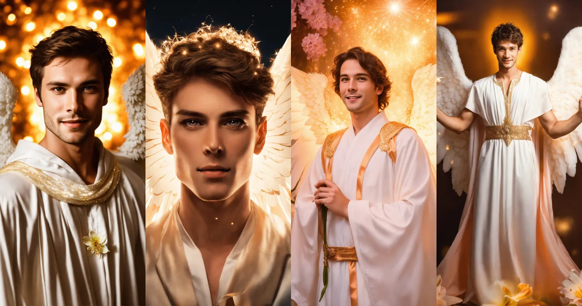 Lexica - Photographic portrait of robust fit masculine Archangel with ...