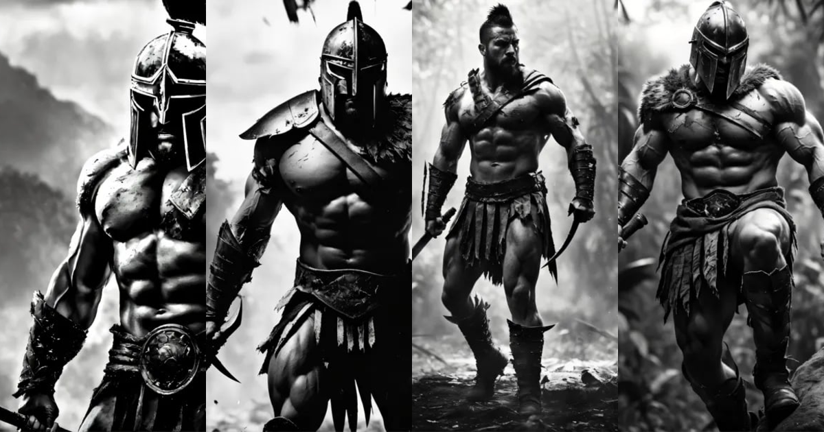 Lexica - Black and white illustration, Wide angle environmental full ...