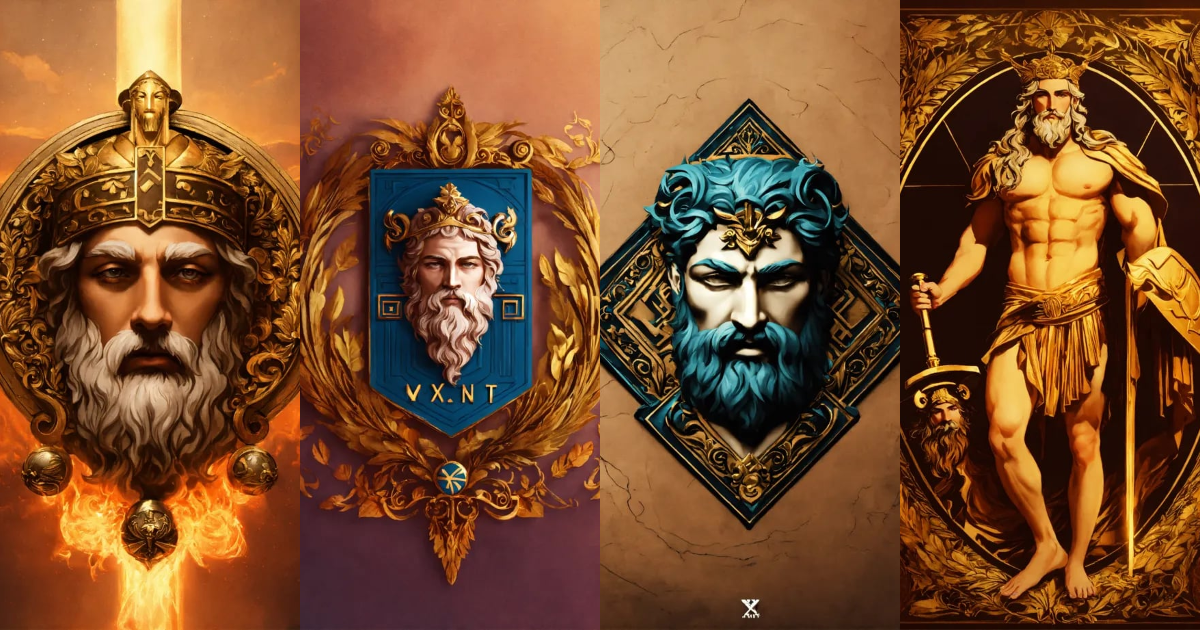Lexica - A logo of a greek god for a brand called Myxnt