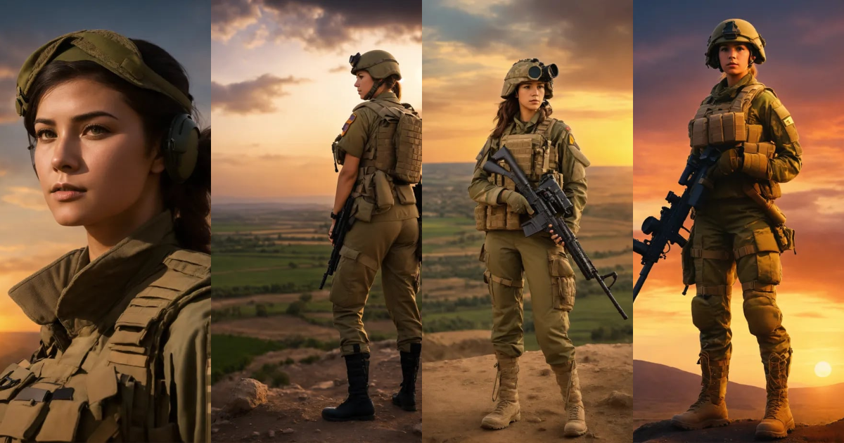 Lexica - Create a female soldier that has the same uniform and ...