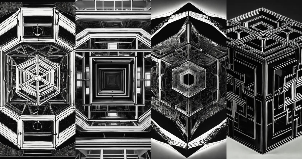 Lexica - Taoist tesseract body fractal three point perspective ...