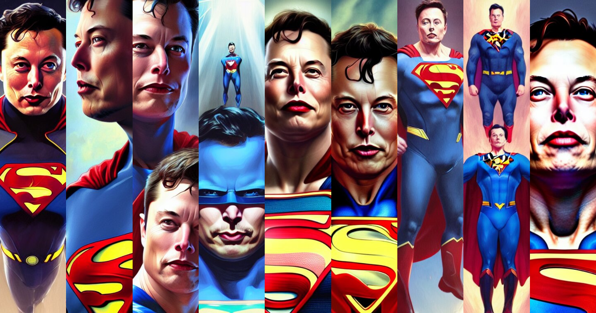 Lexica - Elon musk as superman, realistic portrait, symmetrical, highly ...