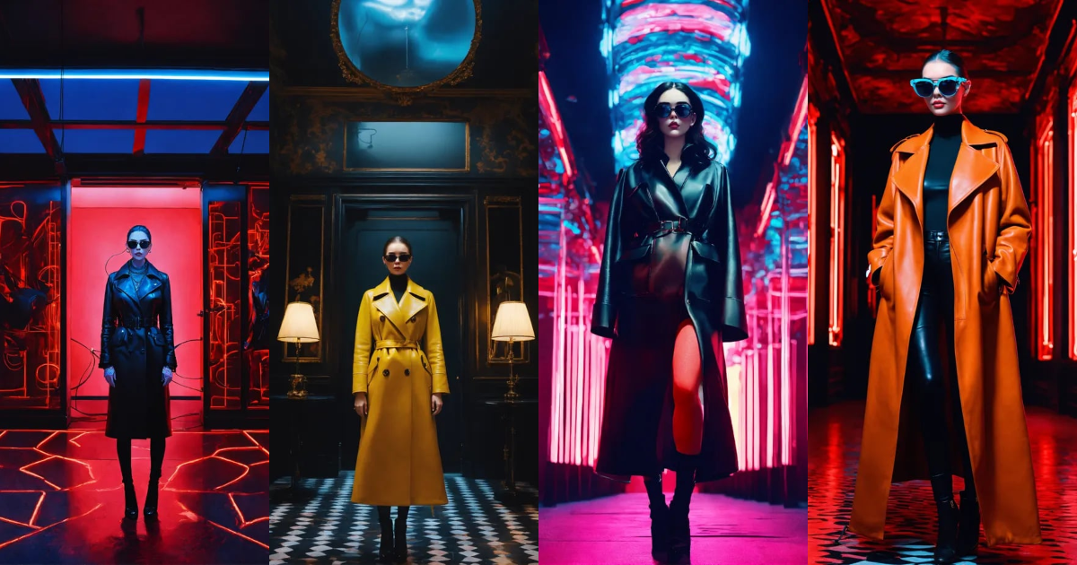 Lexica - Front face half body Photography, in a black neon room, a ...