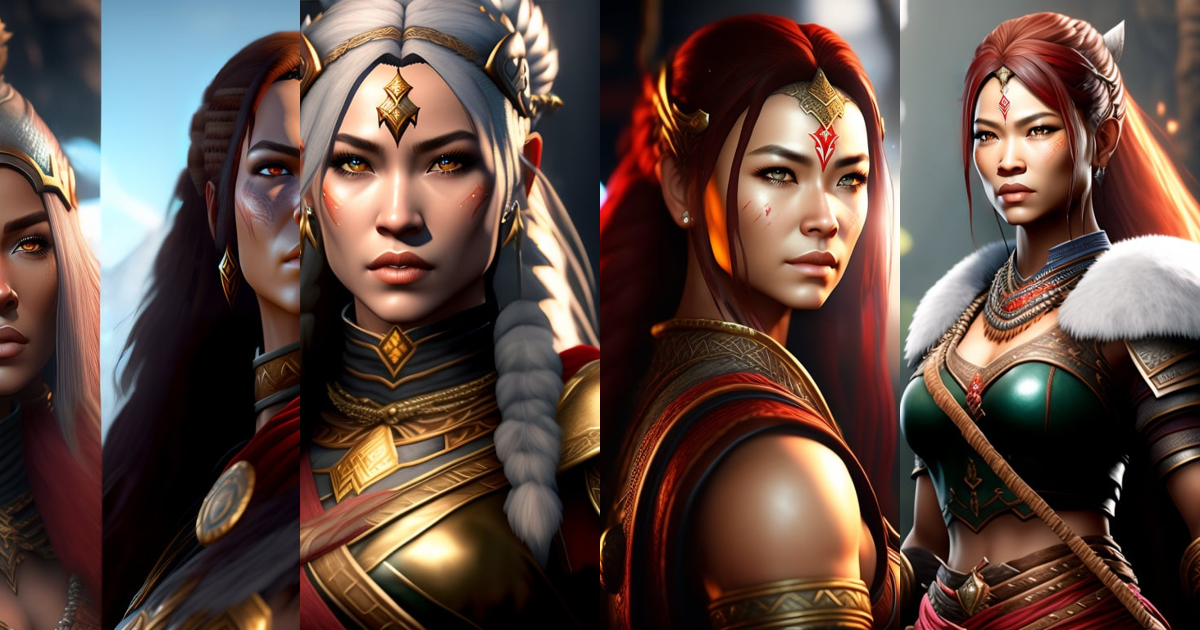 Lexica - Female character god of war ragnarok