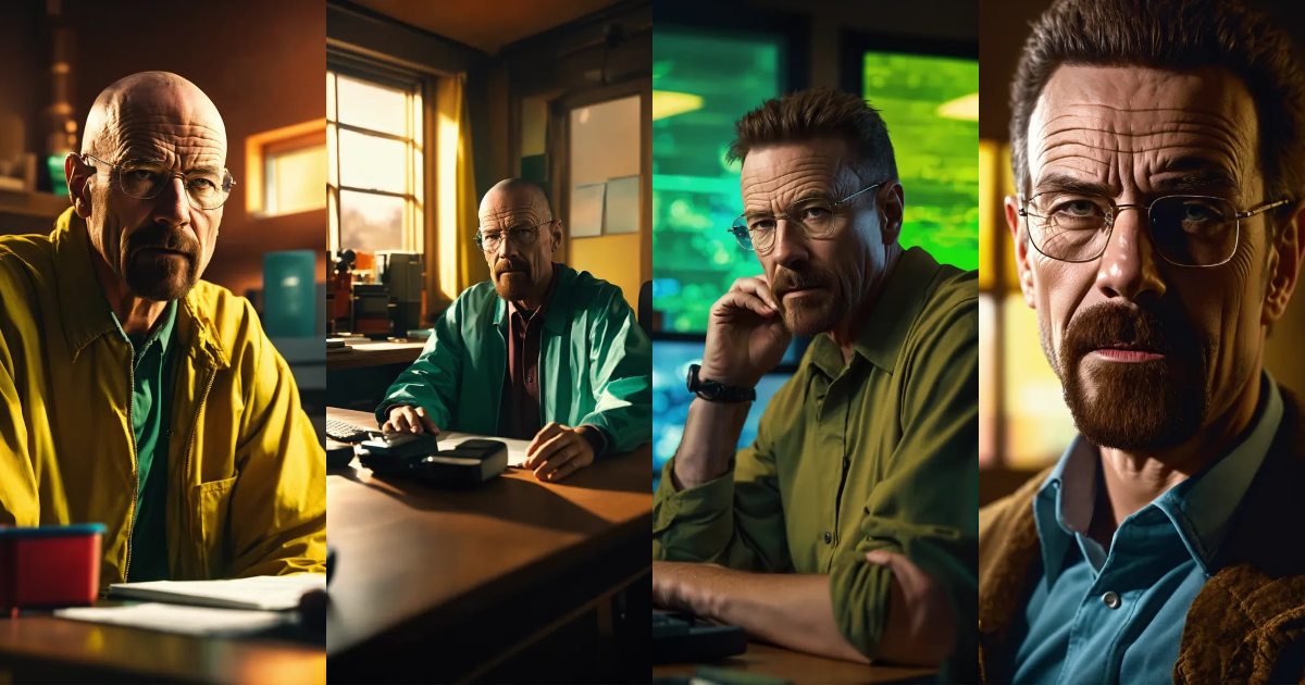 Lexica - Similar character in the style of Walter White front view ...