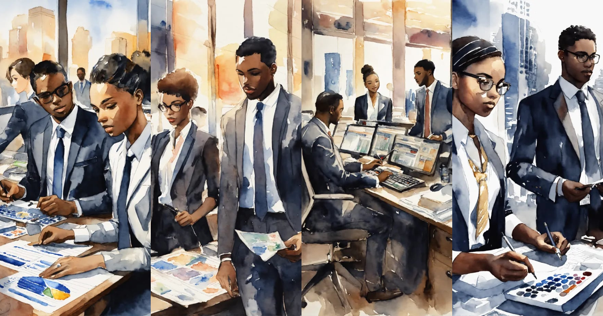 Lexica - Watercolor illustration of beautiful young black and white ...