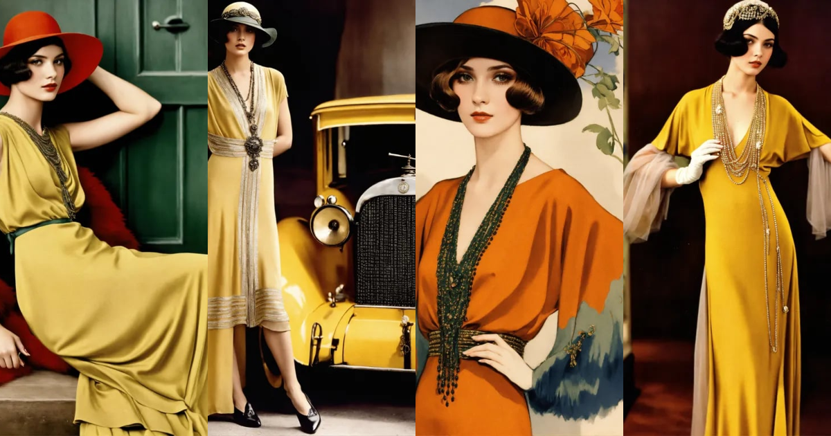 Lexica - Modelo,com vestido de época, 1920, na capa da revista vogue