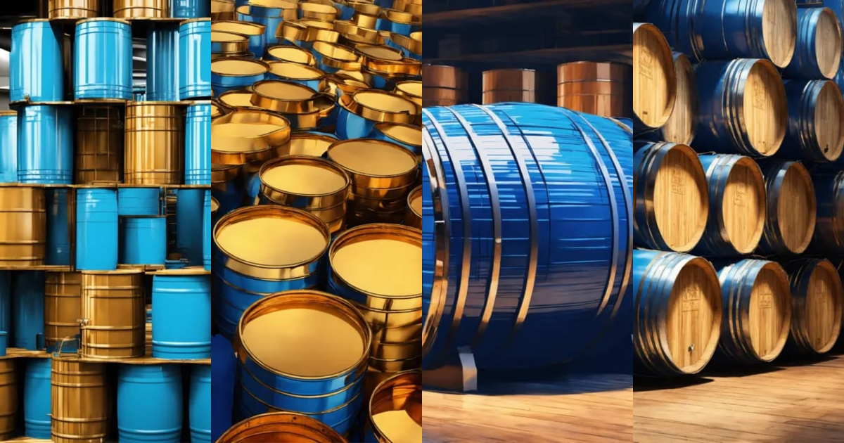 Lexica - Luxurious 1000 barrels abstract drawing illustrations, blue theme