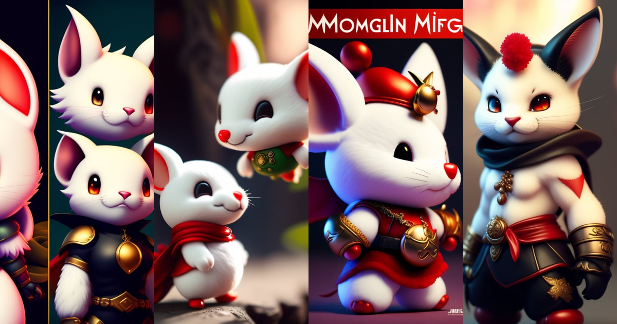Lexica - Moogle, anime, fight, demonhunter