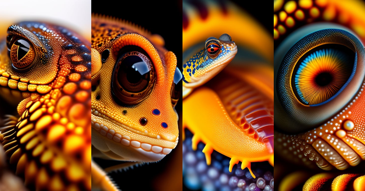 Lexica - Gecko foot detail scale macro cells skin eyes complex