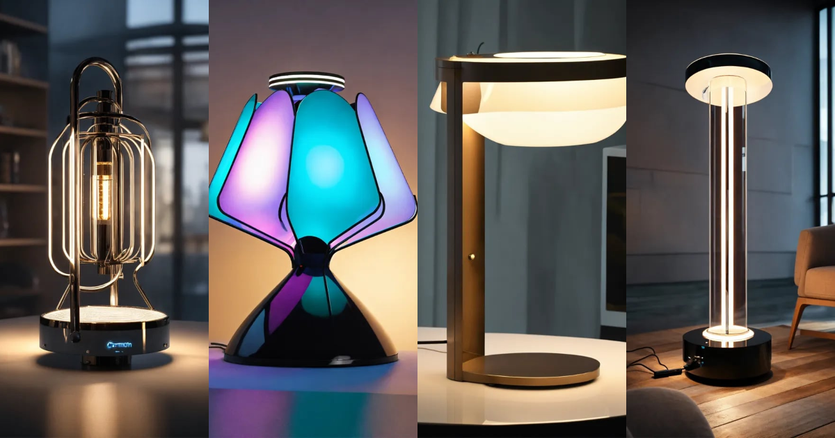 Lexica - Futuristic style common lamp {prompt} . sleek, modern ...