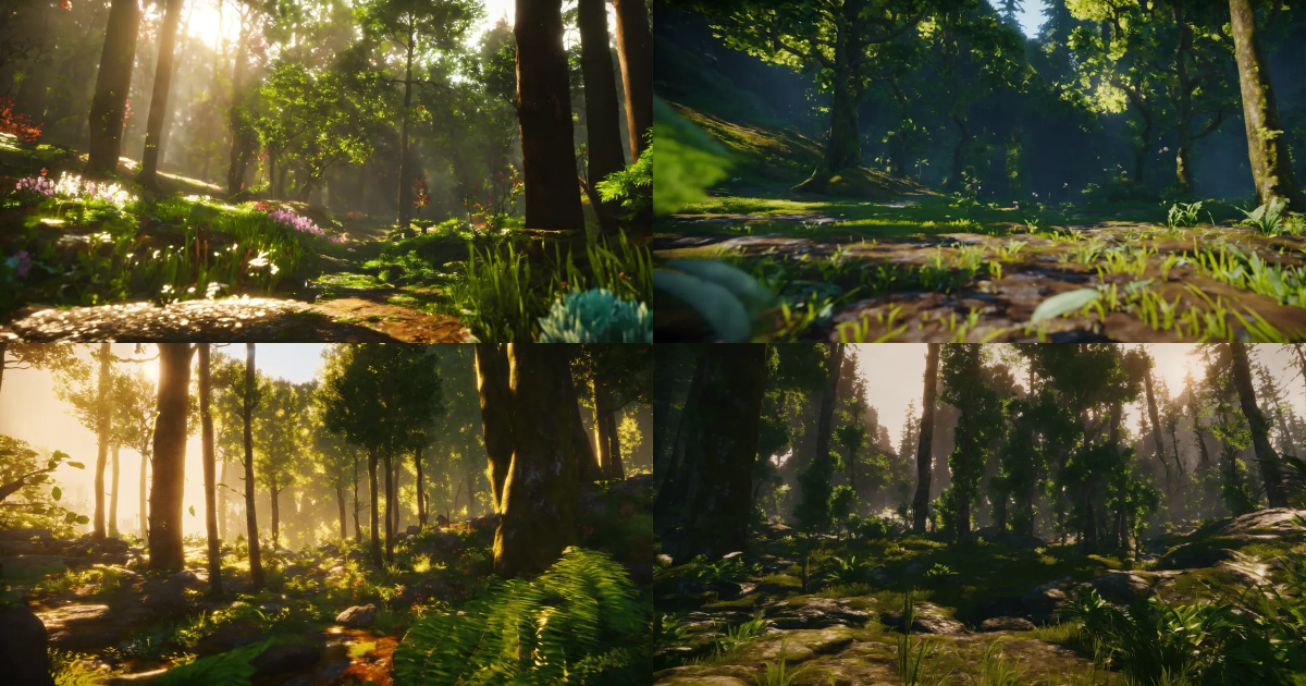 Lexica - A view of a beautiful lush forest, unreal engine 5