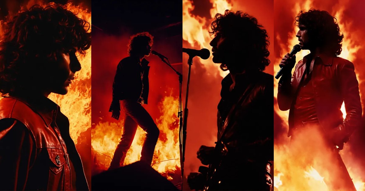 Lexica - In silhouette Jim Morrison of the Doors, his face in the ...