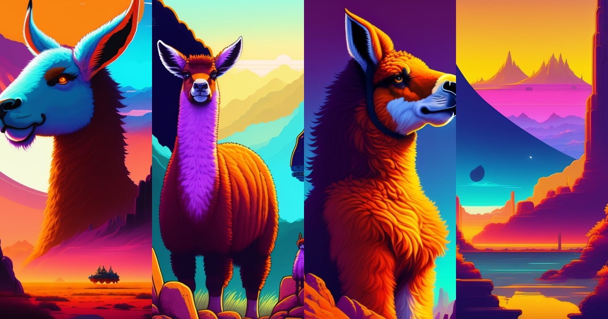 Lexica - Photo of a huge savage Llama monster in the space, style of ...