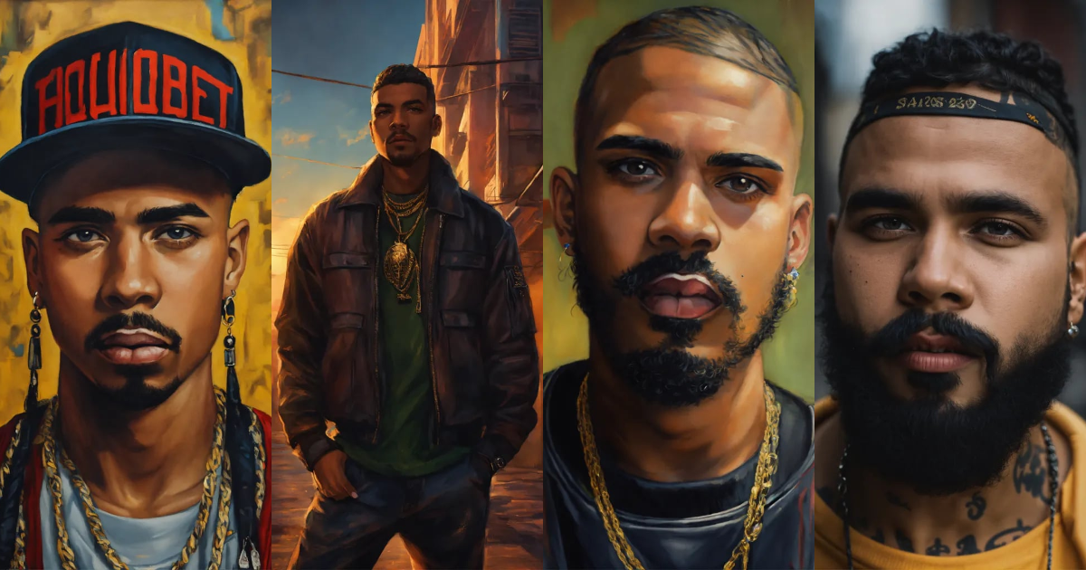 Lexica - Portrait of a street gang leader