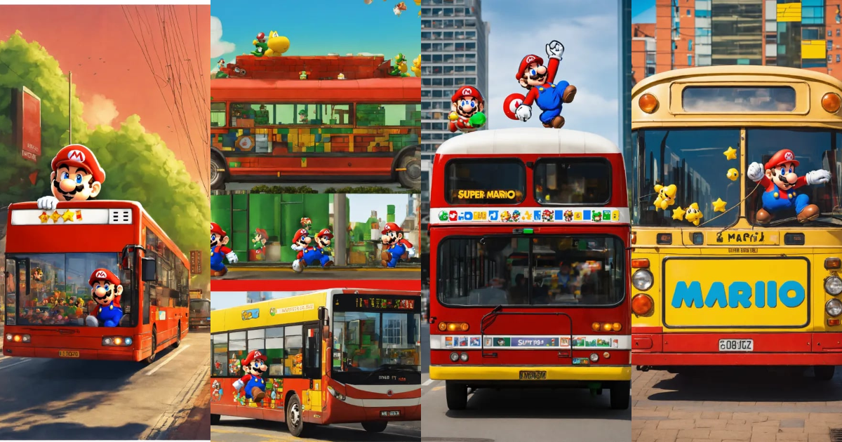 Lexica - A bus with super Mario