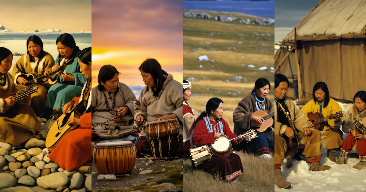 Lexica - Inuit people playing music 1500