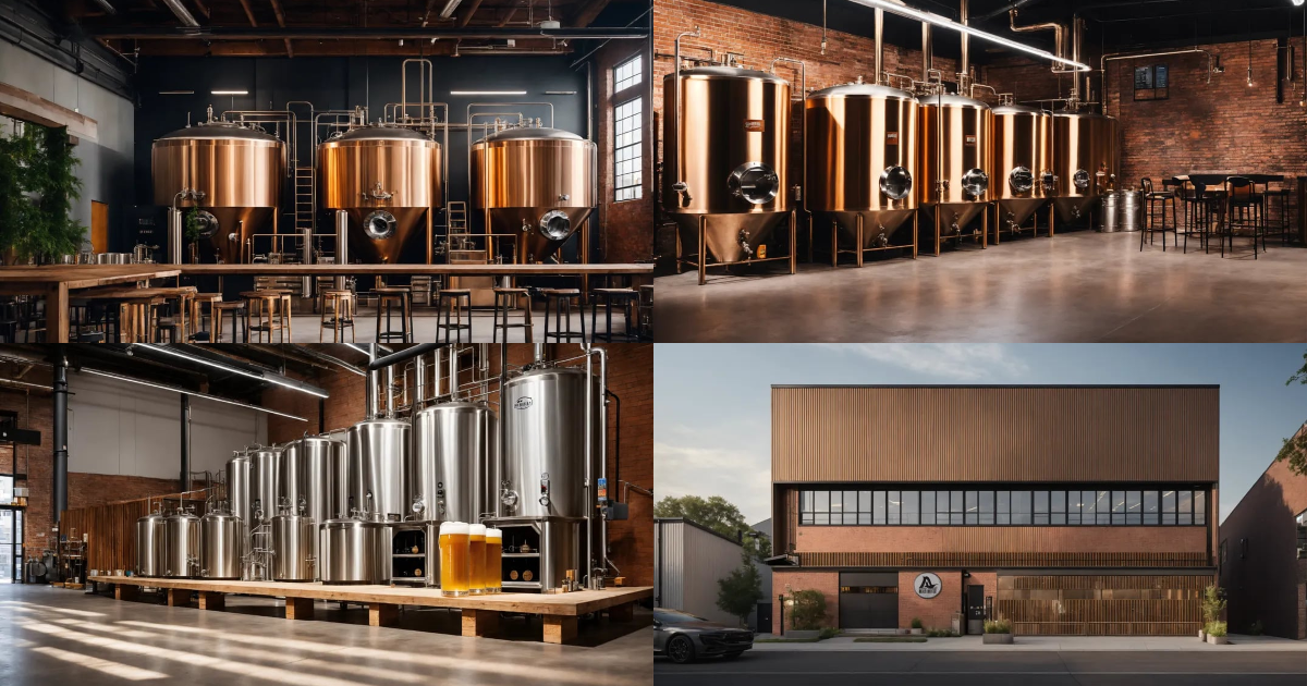 Lexica - A brewery with a modern, minimalist, industrial design in an ...