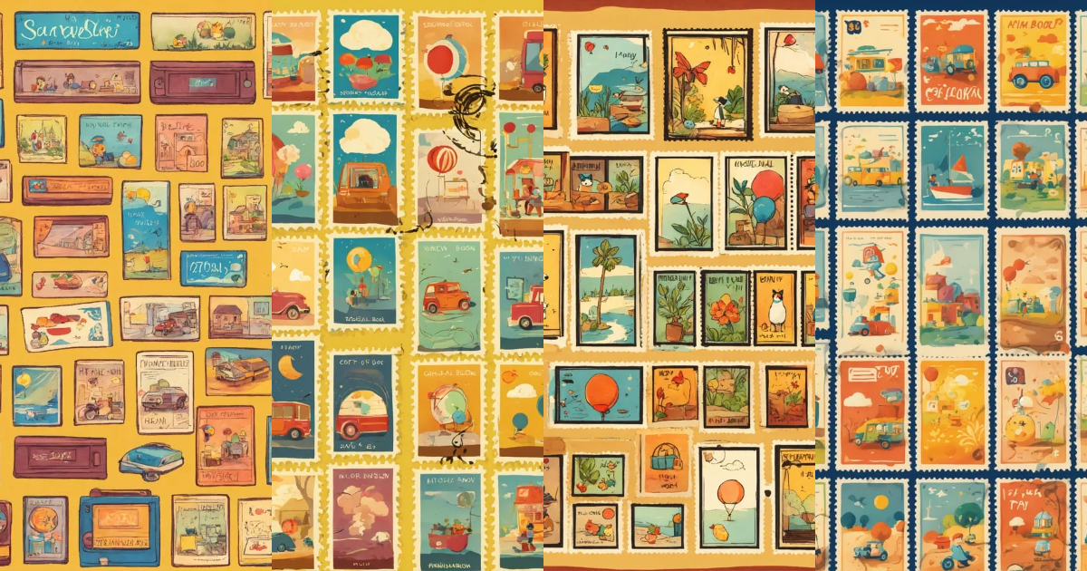 Lexica - A stamp book in cartoon-ish style, very fun and cute.