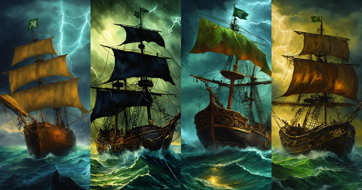Lexica - A painting of a celtic pirate during a storm. irish, celtic ...