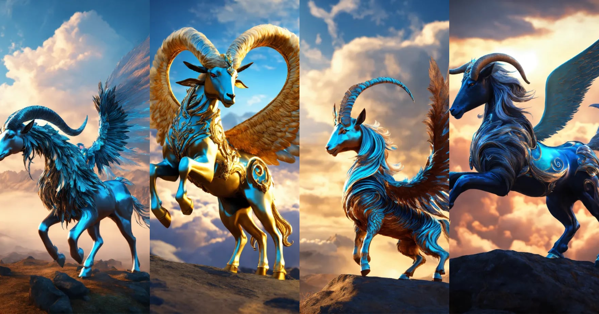 Lexica - Zenith Zephyrgoat Portrayed in 8K Ultra 3D, this creature has ...