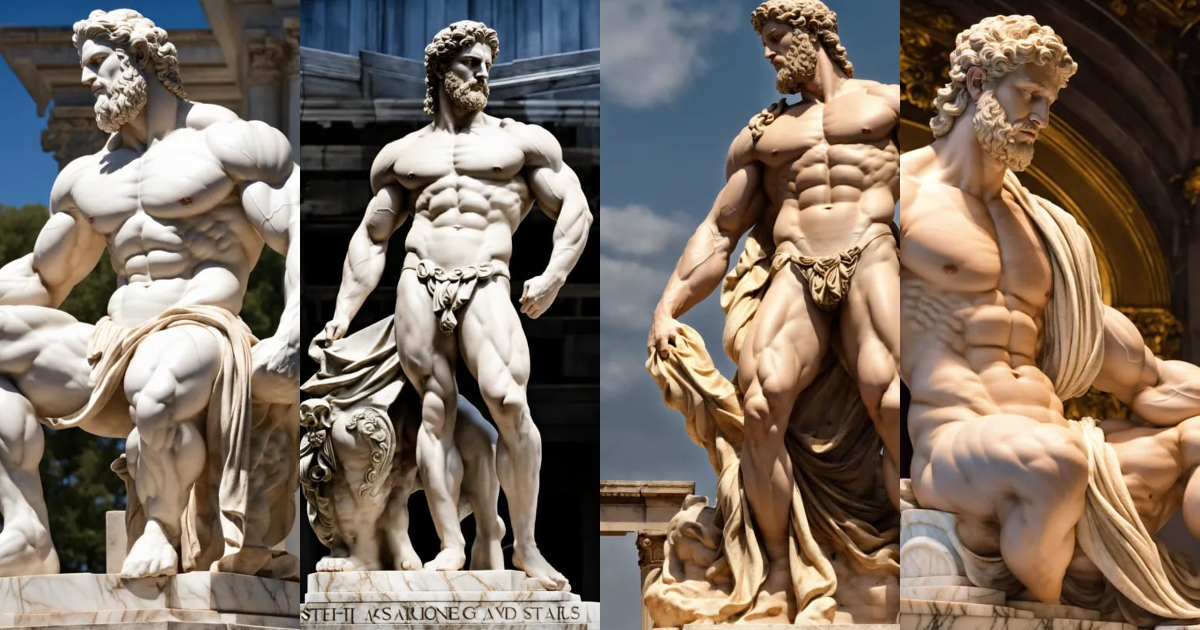 Lexica - Marble status muscular greek god