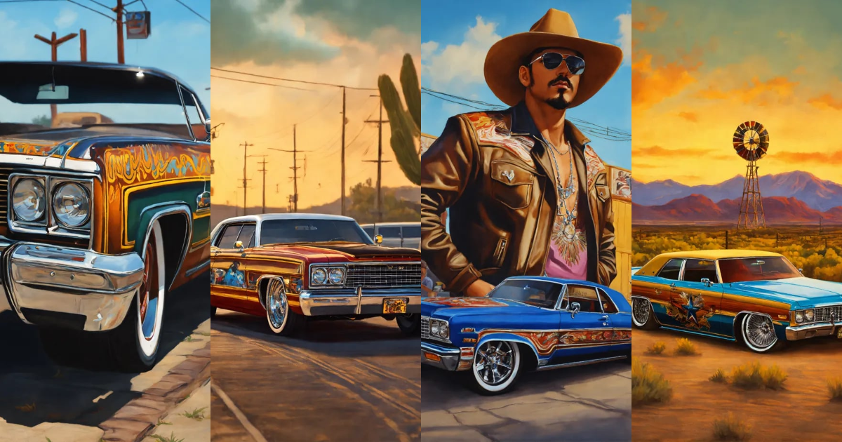 Lexica - Realistic lowrider with a cowboy paint job