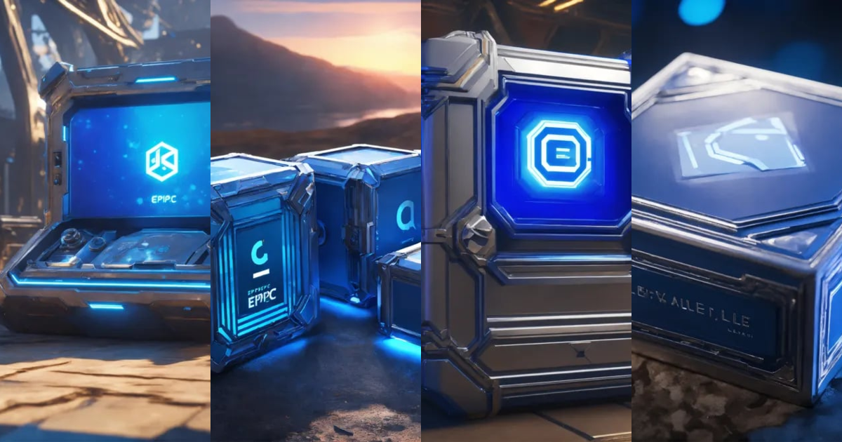 Lexica - Epic blue destop with silver loading screen, unreadebale ...