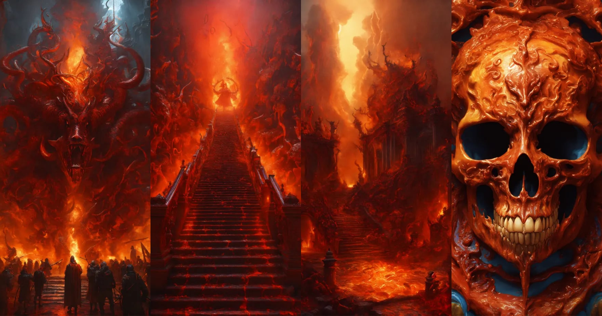 Lexica - Representation of hell, mysterious, edgy art, highly detailed ...