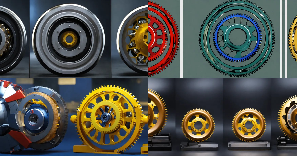 Lexica - 5 basic gear wheels interlocked in a rotating mechanism basic ...