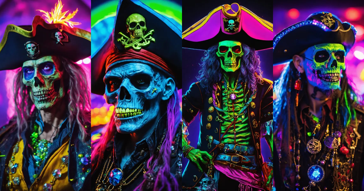 Lexica - Photorealistic crystal diamond pinhead Zombie pirate captain ...