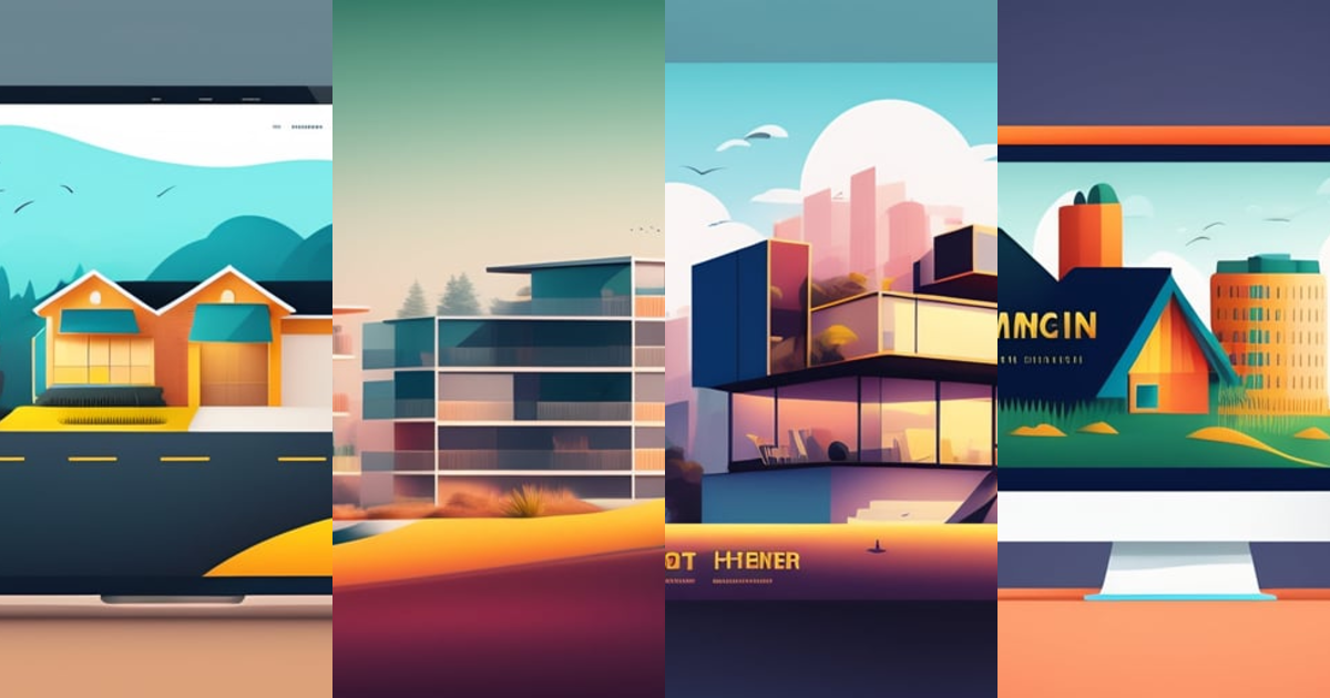 Lexica - Webpage background hero image for real estate company modern ...