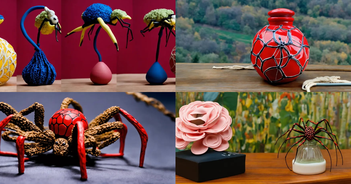 Lexica - Hand-made modeling clay work. floral-inspired scent bottle ...