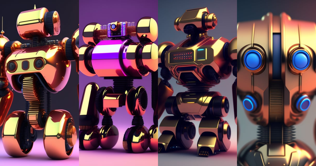 Lexica - A robot made from modular synthesizers, vaporwave robot, c4d ...