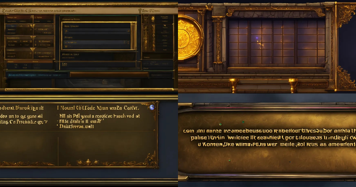 Lexica - RPG UI, medieval, fantasy, dark, gothic, gold, ornate, video ...