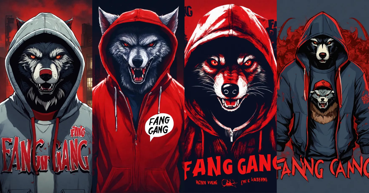 Lexica - Gangster werewolf in hoodie and baseball cap with the words ...