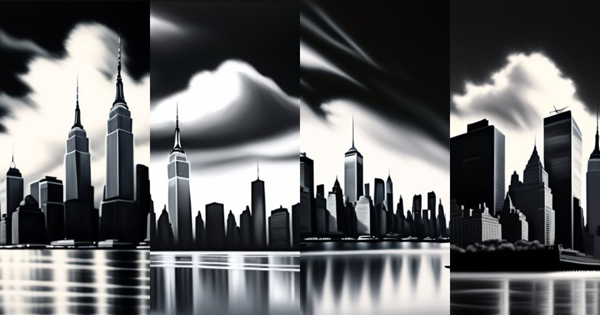 Lexica - New York City, charcoal painting , 8k, hyper realistic, high ...