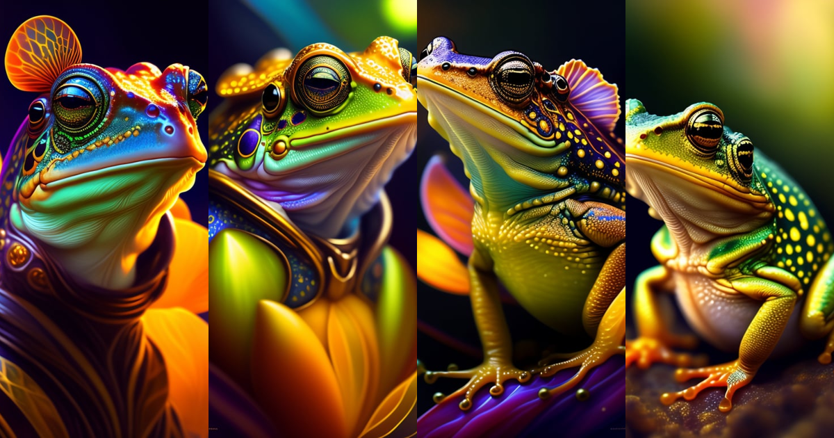 Lexica - Psychedelic Frog, astronaut, diffuse lighting, fantasy ...