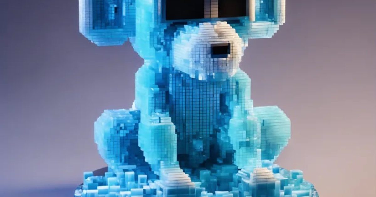 Lexica - Pixelated 3d monkey ice