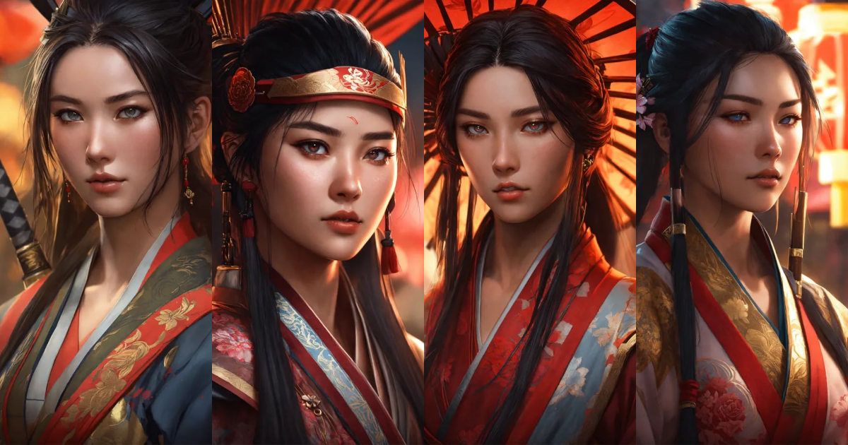 Lexica - "female Chinese ronin", heroine, katana, samurai, head and ...