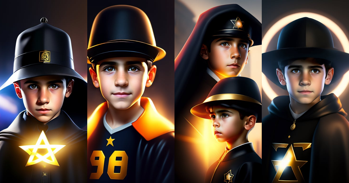 Lexica - An Israeli Jewish boy, ultra-Orthodox, superhero, wearing a ...